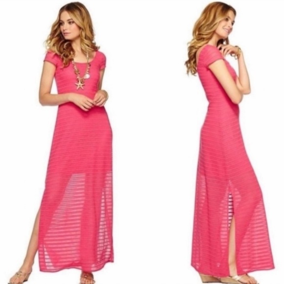 Lilly Pulitzer | Dresses | Lilly Pulitzer Ramsay Maxi Dress In Lipstick ...
